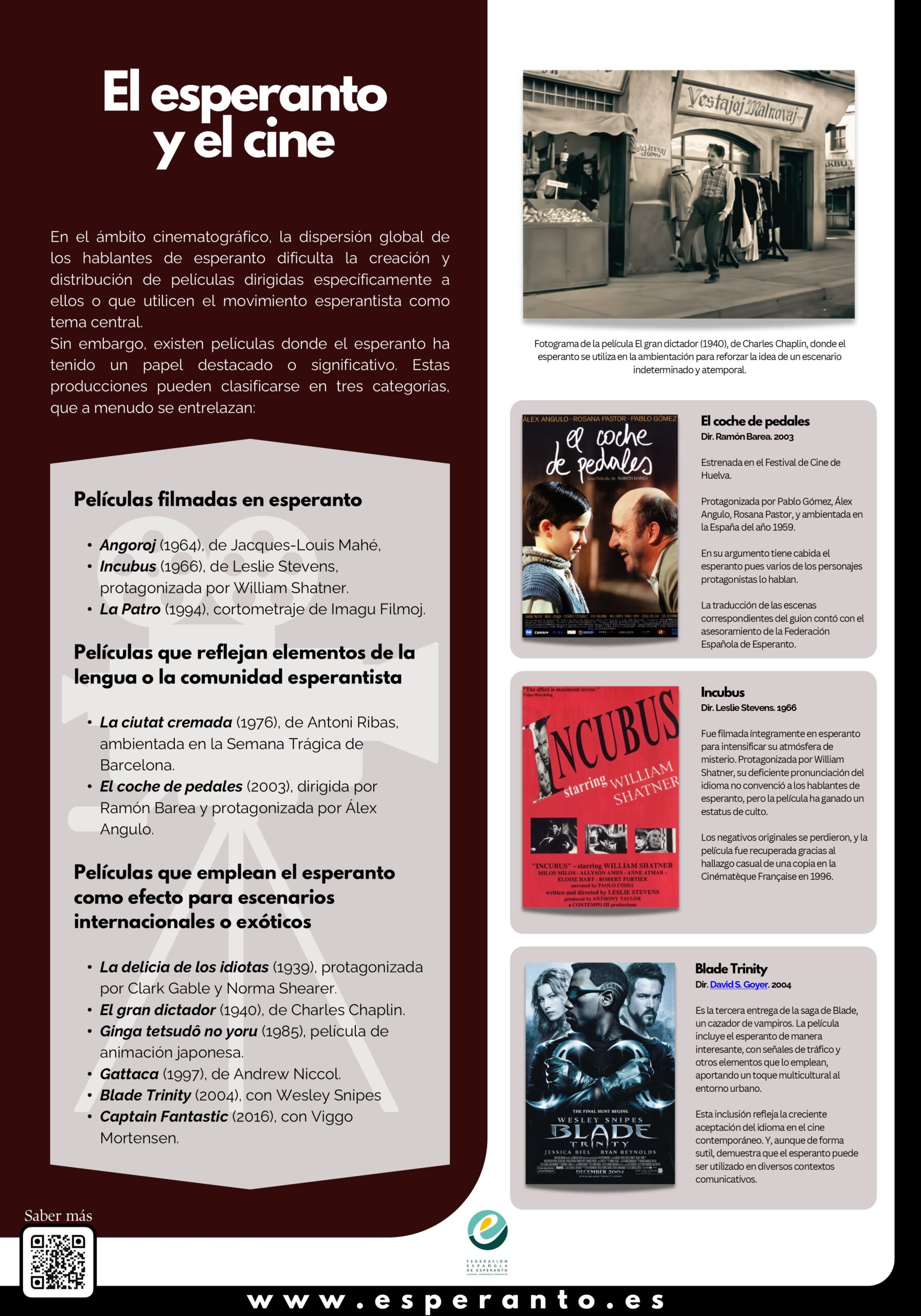 Federación Española de Esperanto · Hispana Esperanto-Federacio | El cine